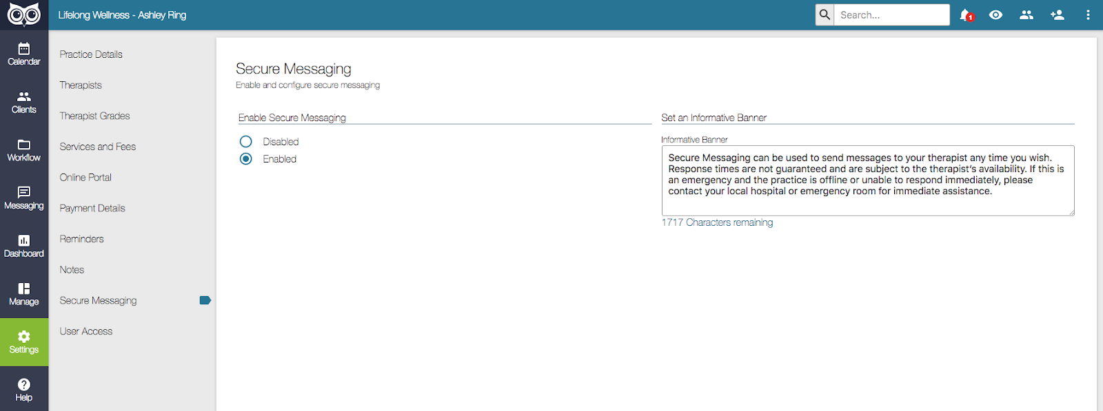 Setting Up Secure Messaging - owlpracticesuite